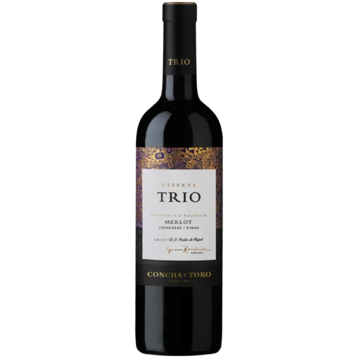 Vino Tinto Trio Merlot 750 a Domicilio en Colombia | Vinos El Kiosco